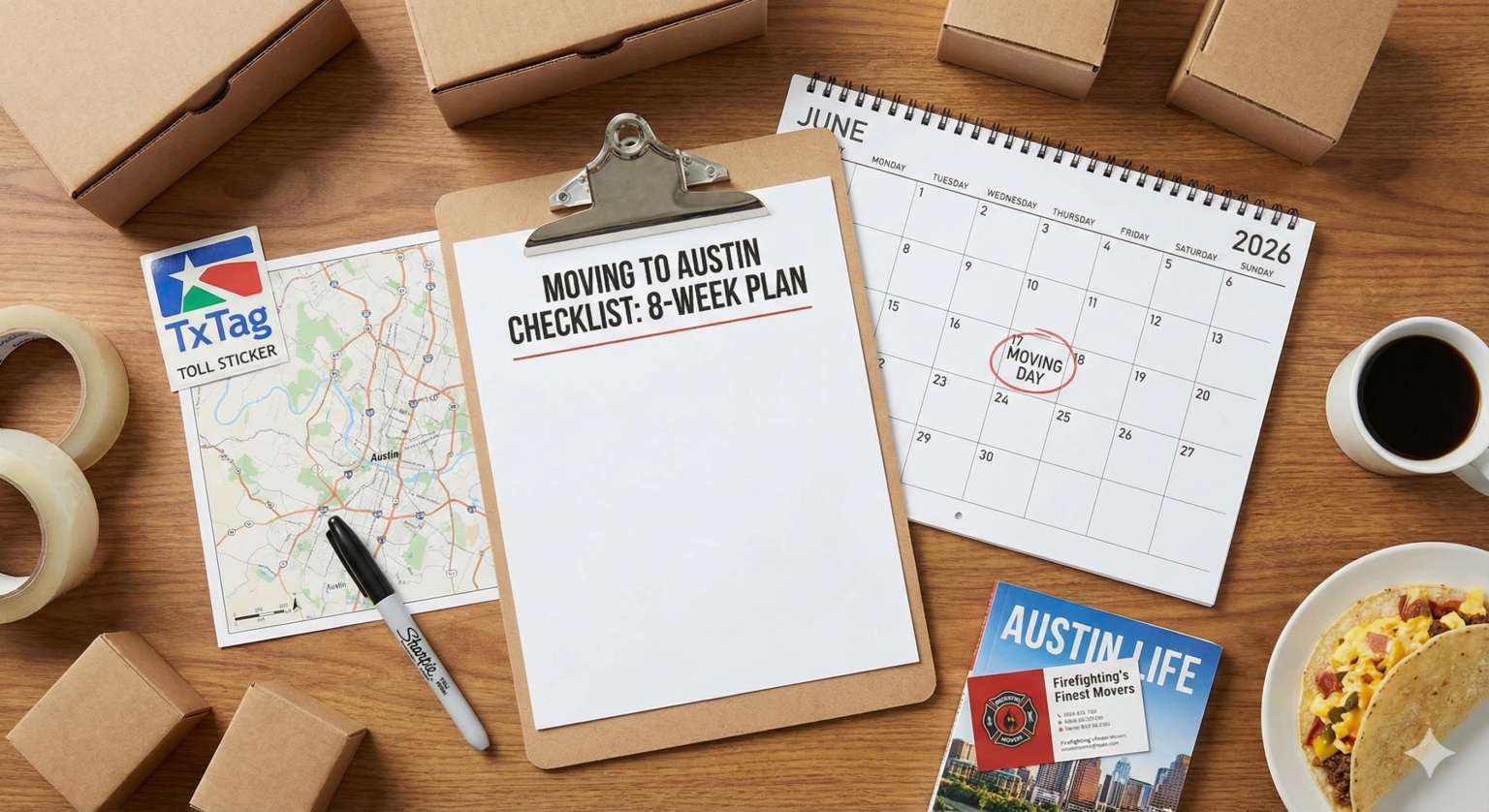 The Ultimate 8-Week Moving to Austin Checklist (2026) - Firefighting's ...